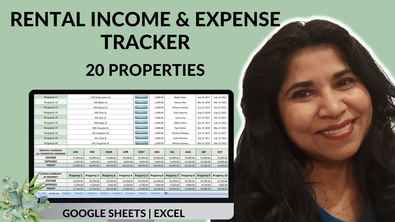 20 Rental Properties Income Expense Tracker Landlord Property Tracking ...