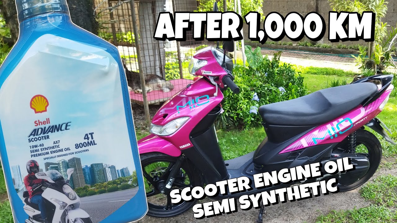 SHELL ADVANCE AX7 SCOOTER ENGINE OIL REVIEW MIO SPORTY SOULTY - YouTube