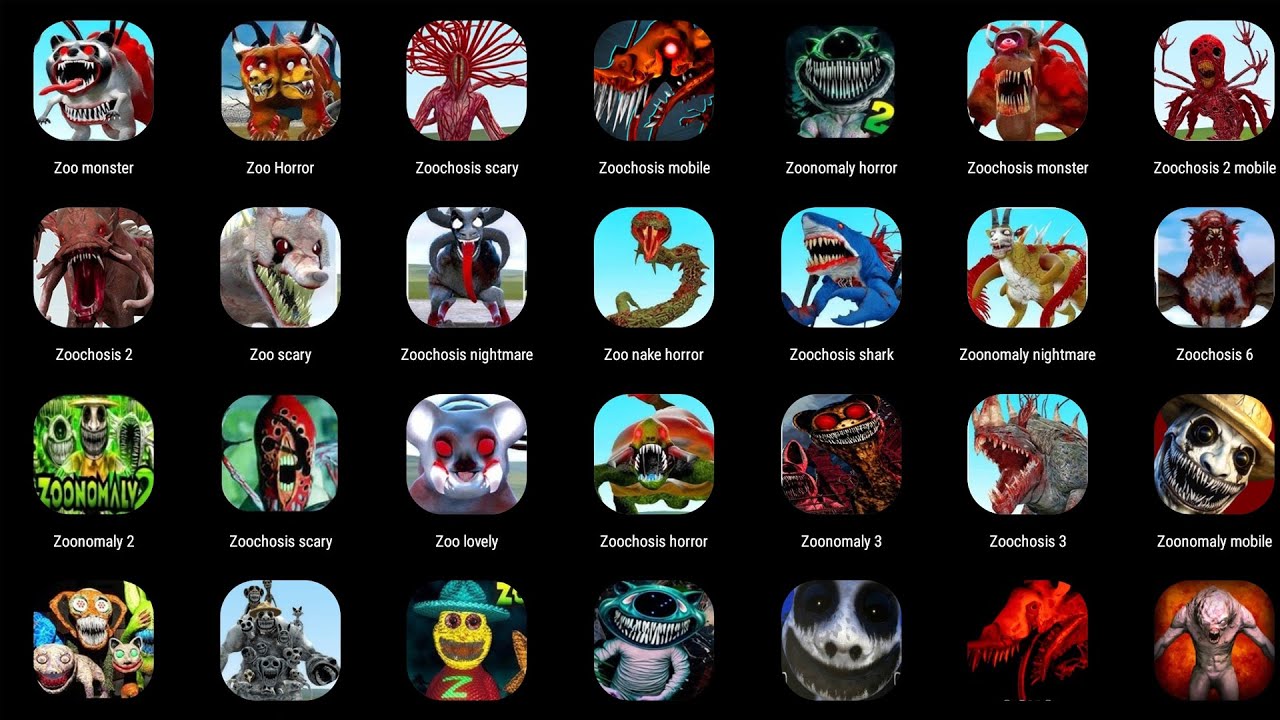 Zoochosis 1 2 3 Mobile, Zoonomaly 2, Zoonomaly Mobile, Zebra, Giraffe ...