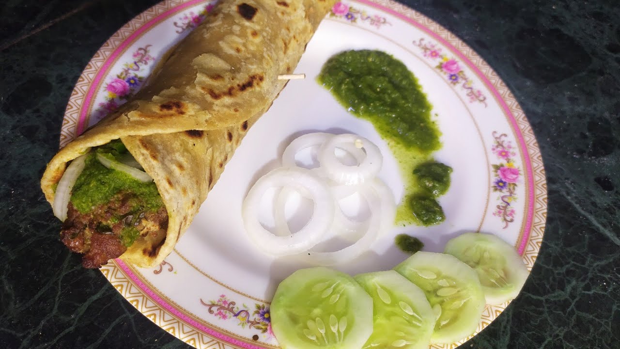 Kabab roll recipe (in hindi)| कबाब रोल रेसिपी| Mutton kabab roll ...