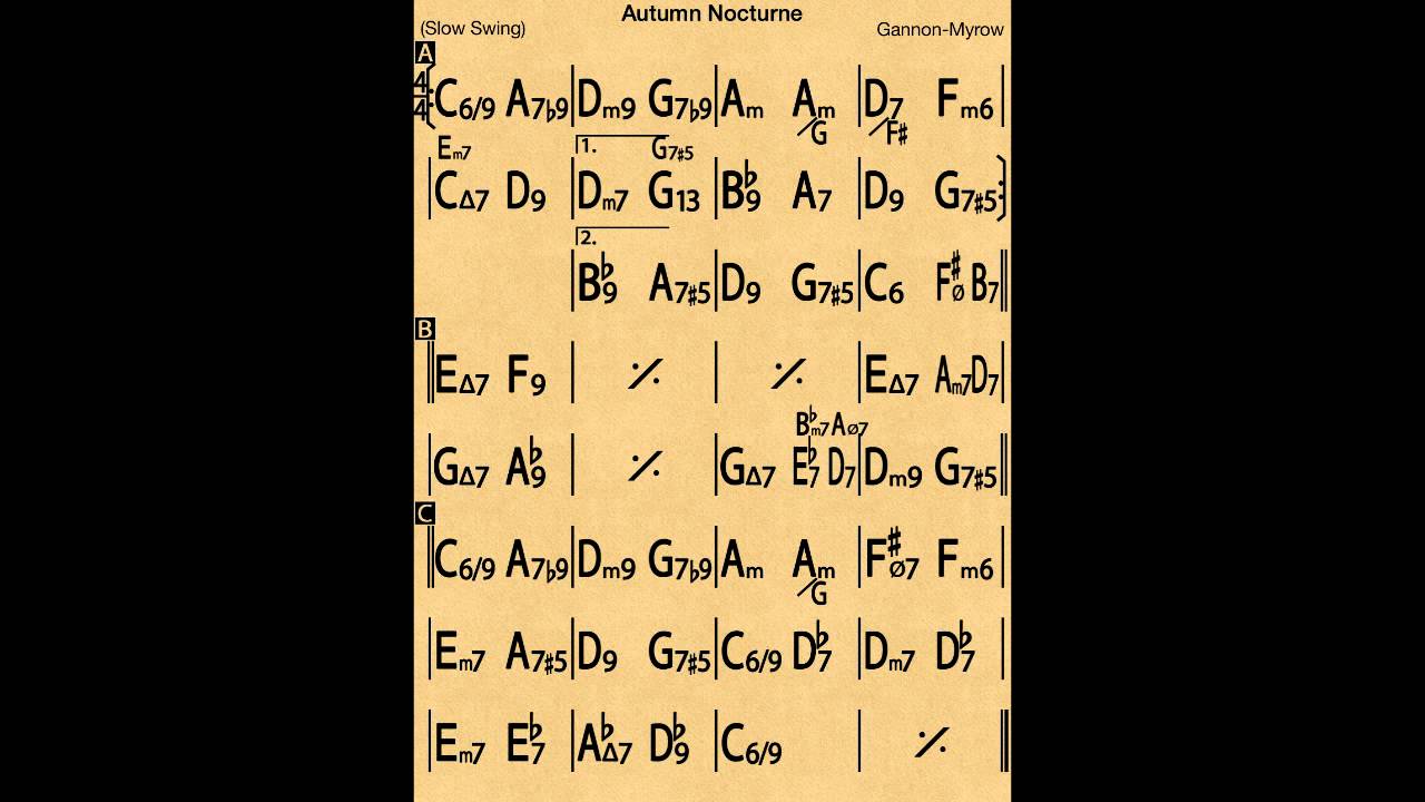 Autumn Nocturne - Backing track / Play-along - YouTube