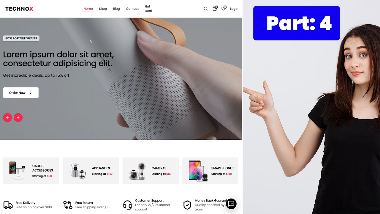 Build and Deploy an E commerce Website | Building Header & Dynamic component| Part 4 - YouTube