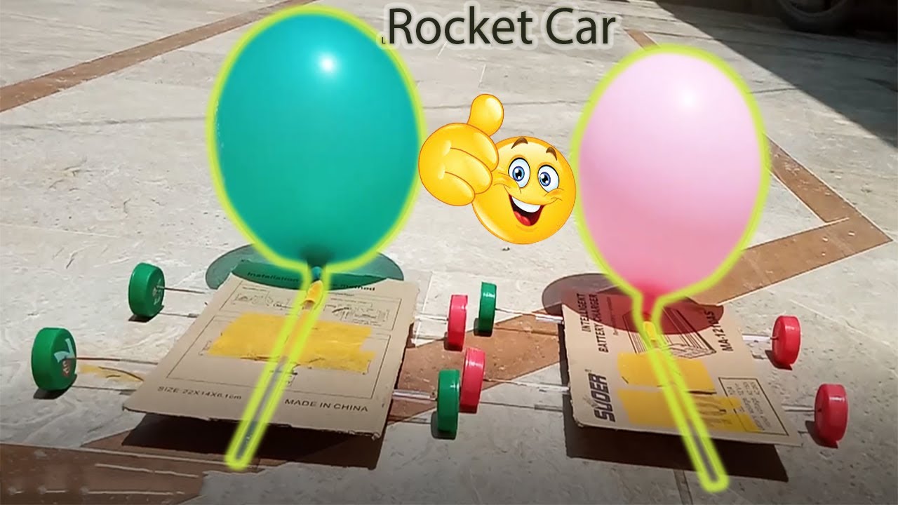 How To Make A Rocket Car With balloon At Home | DIY Ideas - YouTube
