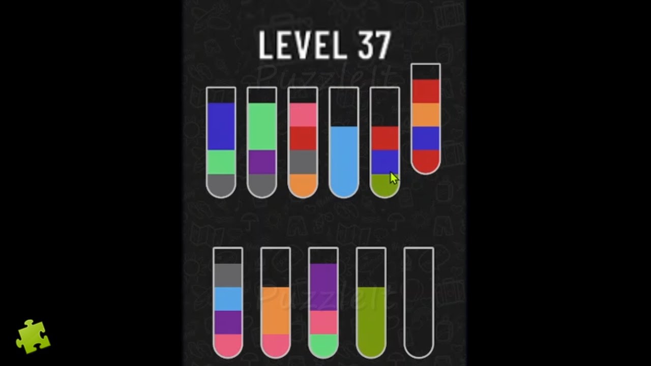Water Sort Puzzle - Level 37 | Color Puzzle Game Solution - YouTube