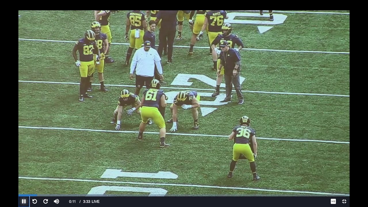 TE and Tackle Trey Combo Blocks (Down linemen and Linebacker) - YouTube