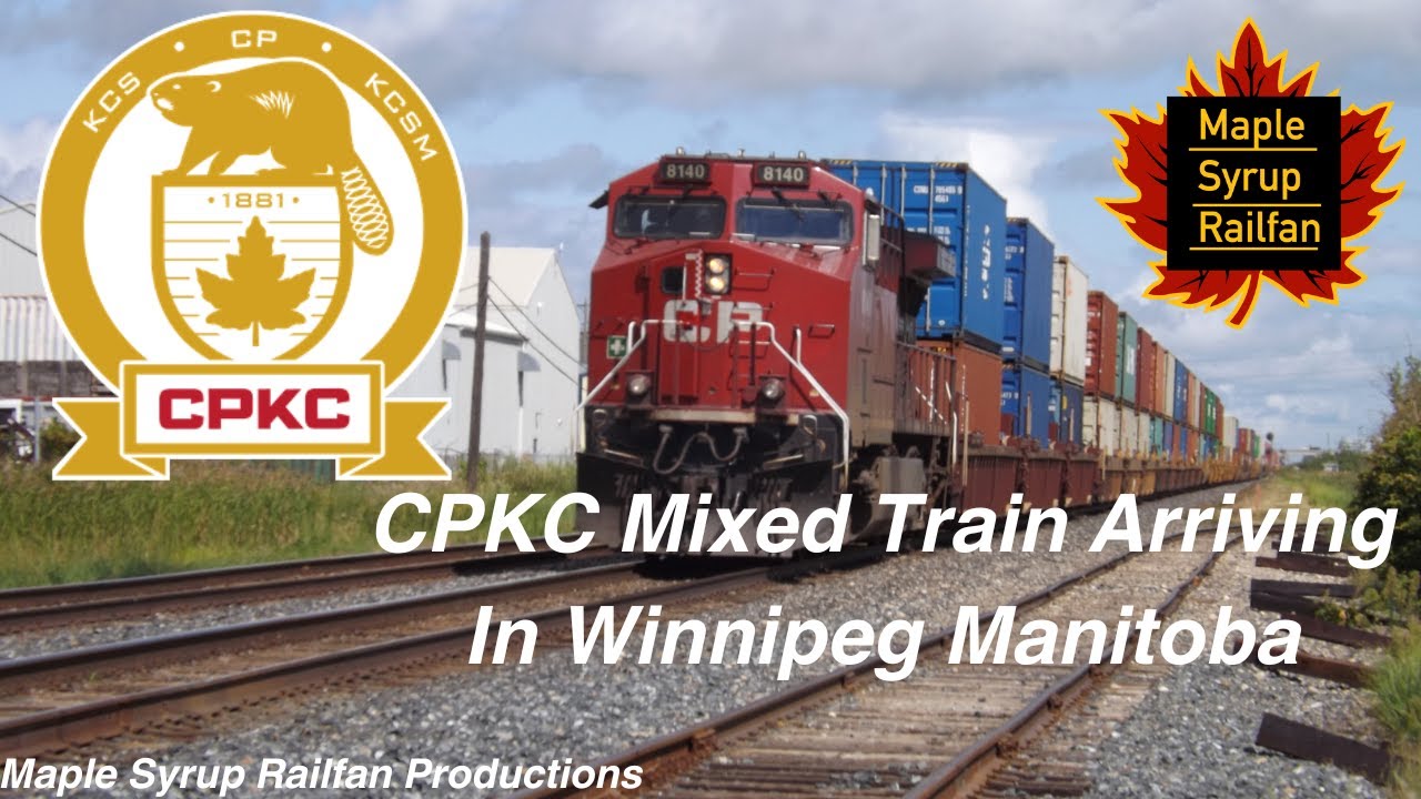 CPKC Mixed Train Arriving In Winnipeg - YouTube