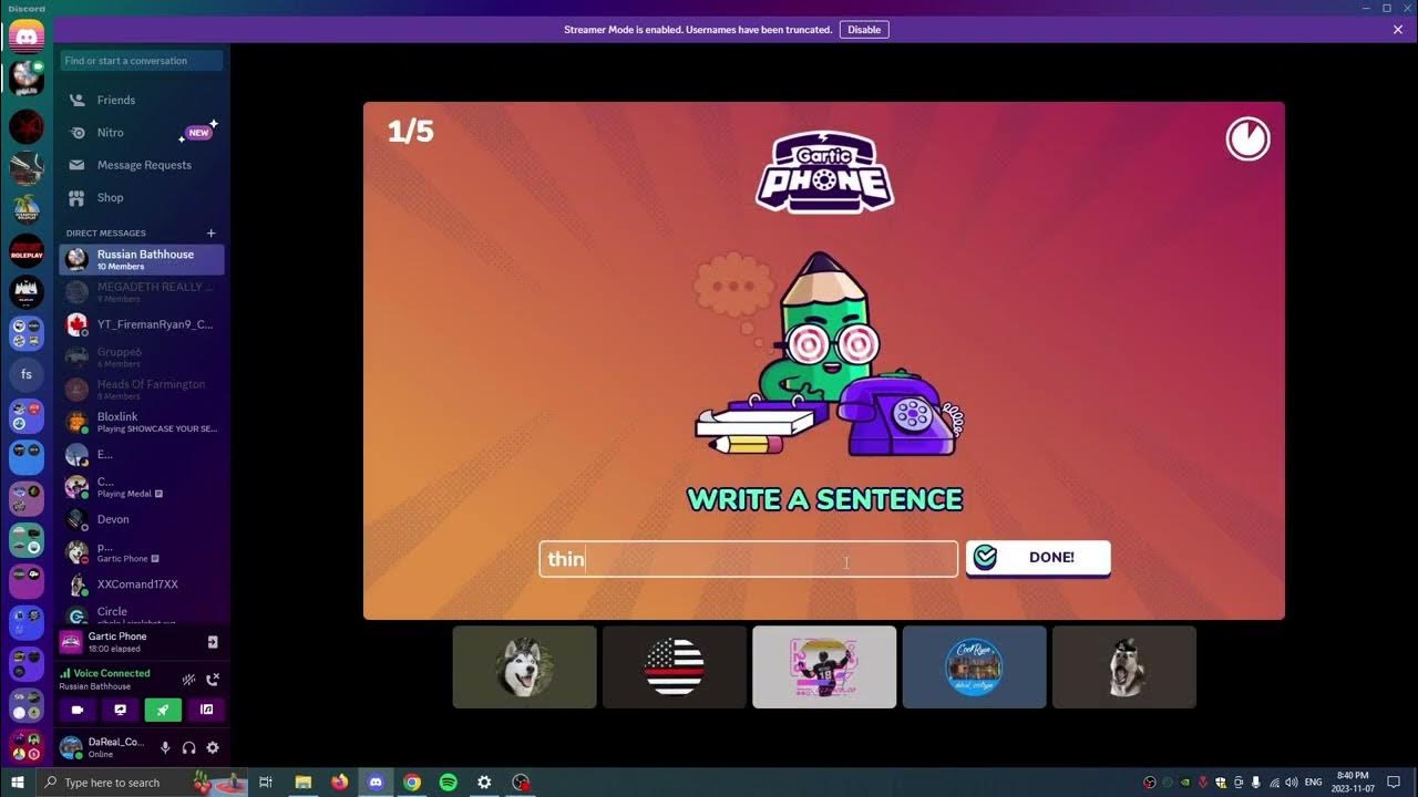 Gartic phone discord (With friends) - YouTube