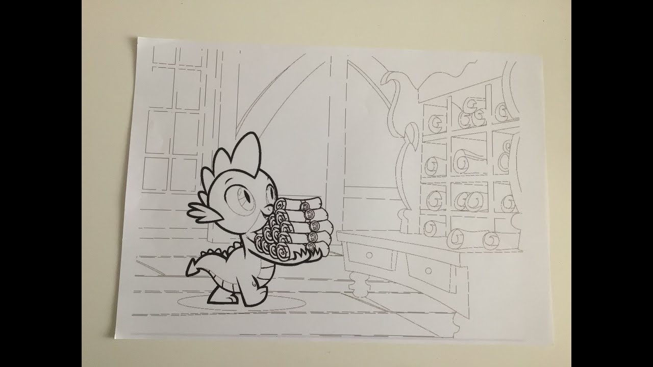 my little pony Spike the hard worker coloring book MLP coloring pages ...
