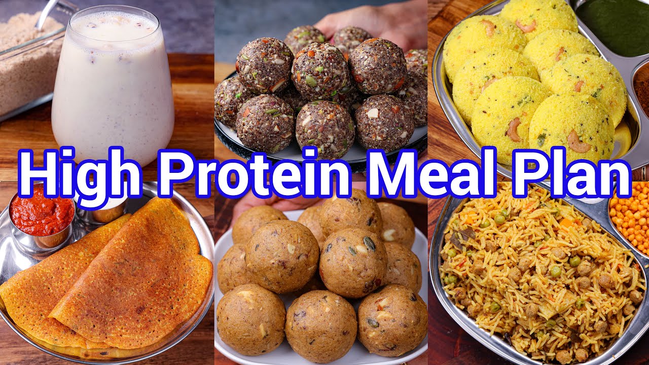 High Protein Meal Plan - Healthy Energy Breakfast, Lunch & Dinner with ...