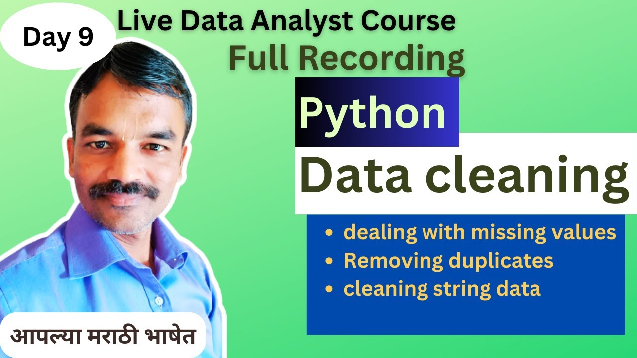 Day 9 Recording Python Data Analyst Live Marathi Python Youtube