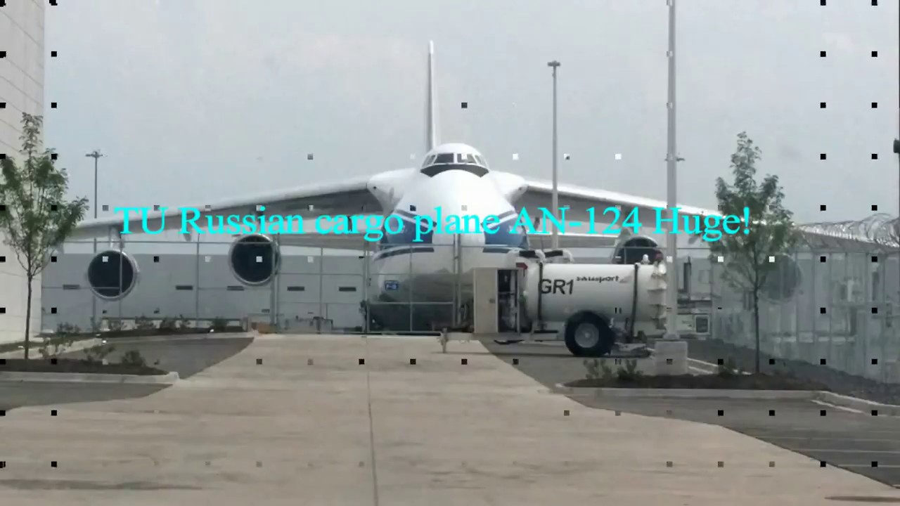 Russian Antonov AN-124 Cargo Transporter Plane Huge! Up Close - YouTube