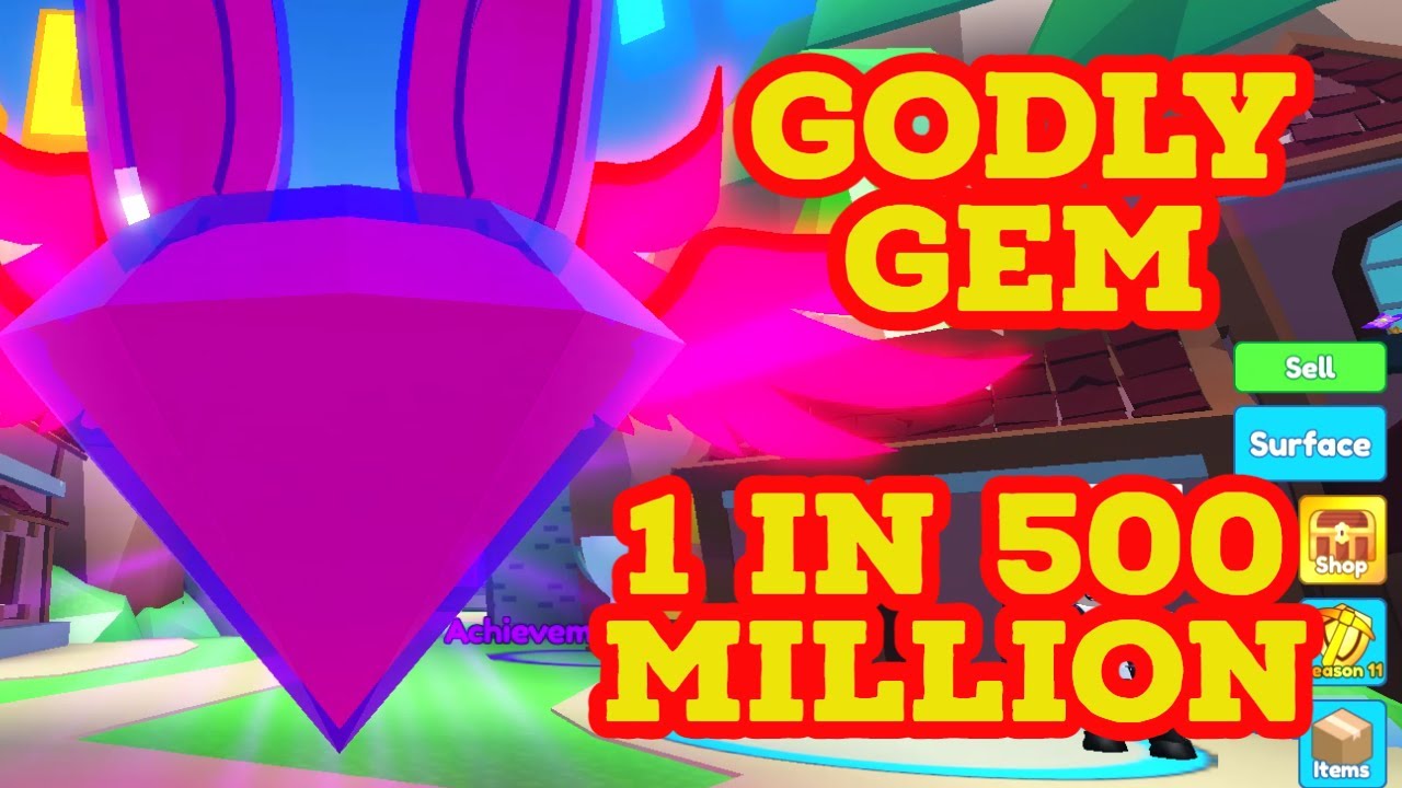 GODLY GEM SHOWCASE NEW ANCIENT 1 IN 500 MILLION | ROBLOX MINING ...