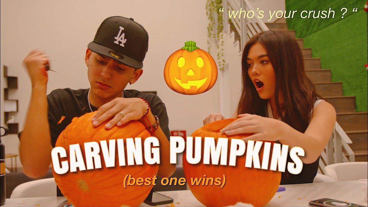 carving pumpkins while spilling tea with devyn kohl - YouTube