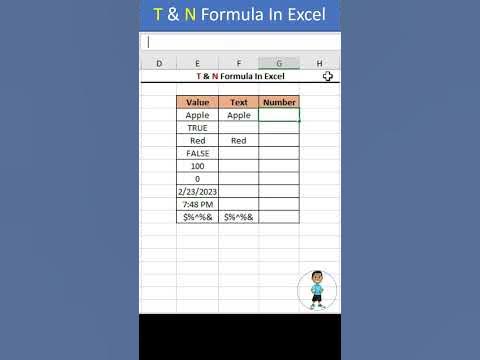 N and T Formula in Excel #msexcel #excel #exceltips #exceltutorial #microsoftexcel #developer # ...