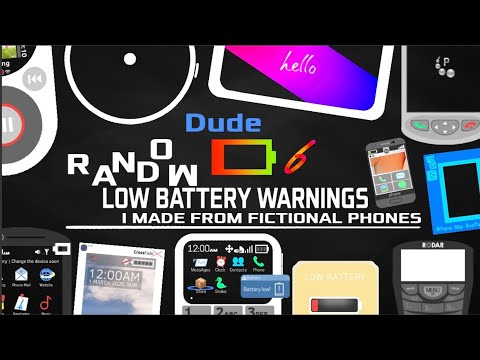 RANDOM Low battery warnings I made from fictional phones 6