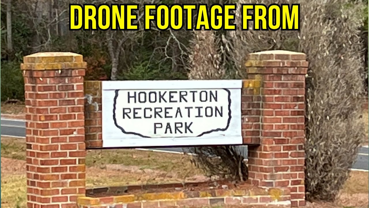 Drone footage of Hookerton Recreation Park (2.7K). Beautiful park with ...