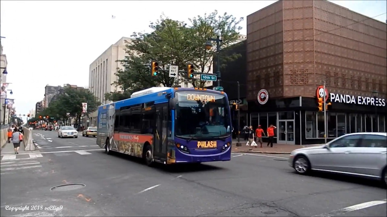 Various Buses at Center City Philadelphia 6-9-2018 - YouTube