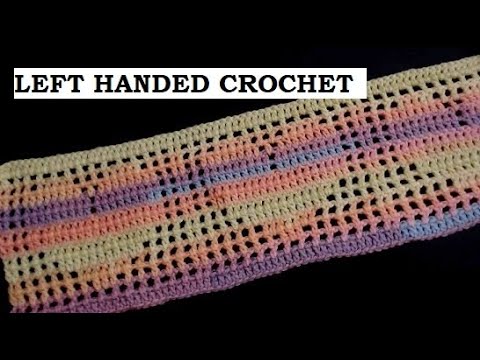 Left handed Crochet patterns. Crochet filet Heart Blanket - YouTube