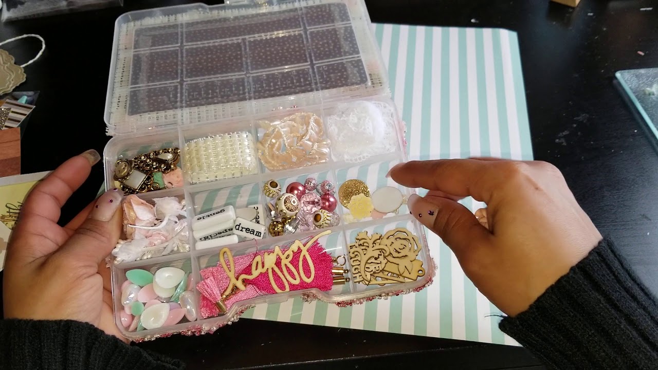 EMBELLISHMENT BOX I MADE!! - YouTube