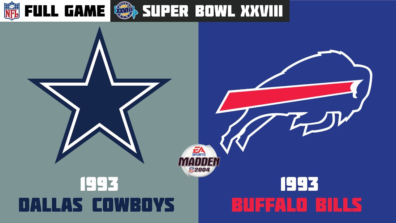 Madden NFL 2004 Historic Teams - 1993 Dallas Cowboys vs 1993 Buffalo ...