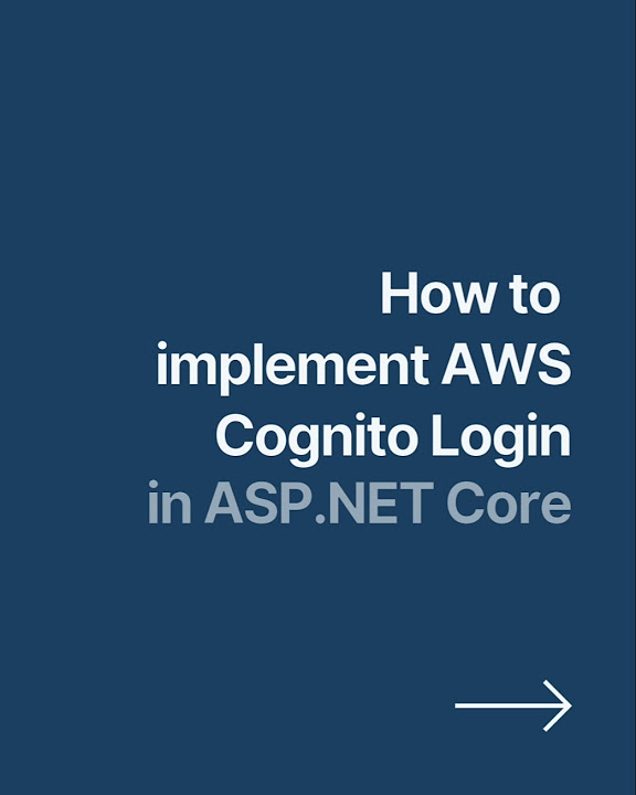 How to implement AWS Cognito Login with ASP.NET Core! #dotnet #coding #programming #aws #cognito ...