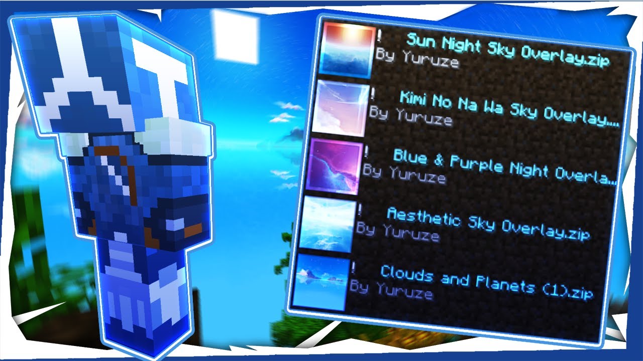Best SKY OVERLAY Texture Packs For Minecraft PVP 1.8.9 - YouTube