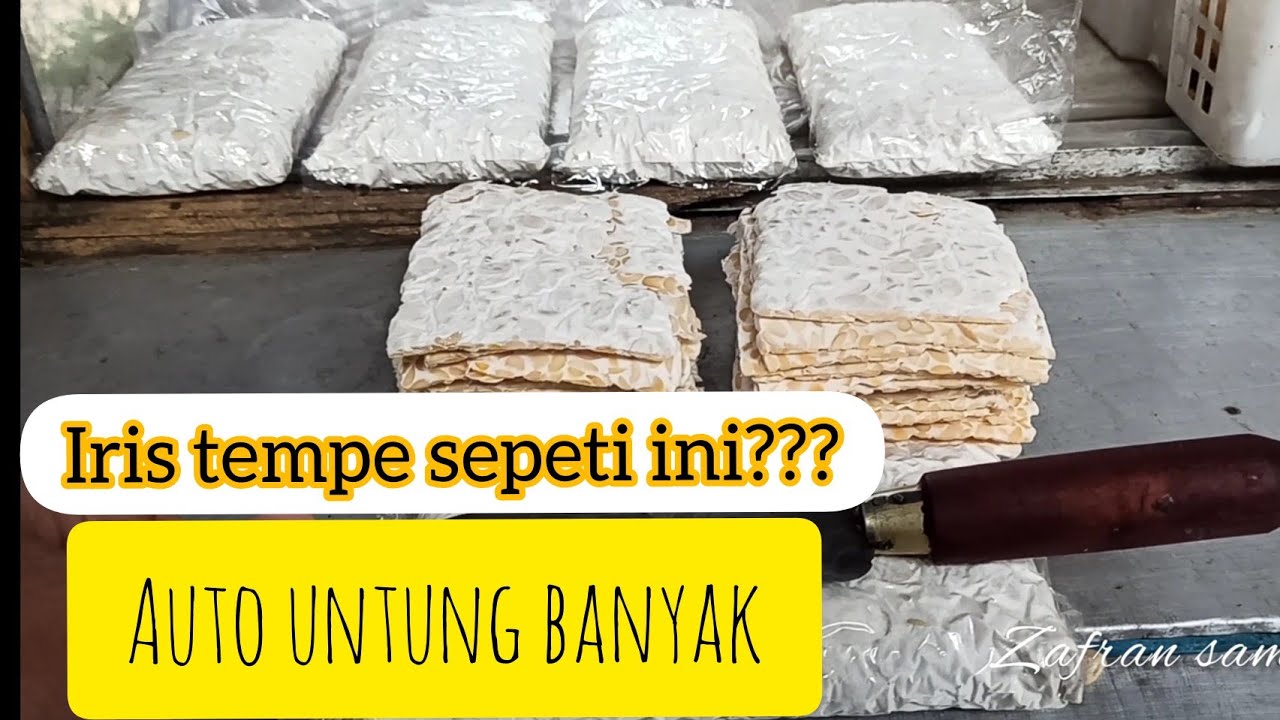 Cara mengiris tempe tipis - YouTube