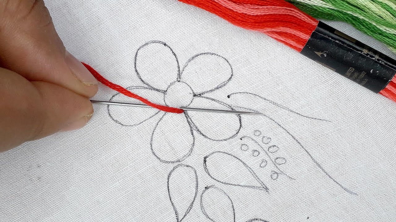 Brazilian stitch flower design/brazilian embroidery/brazilian ...