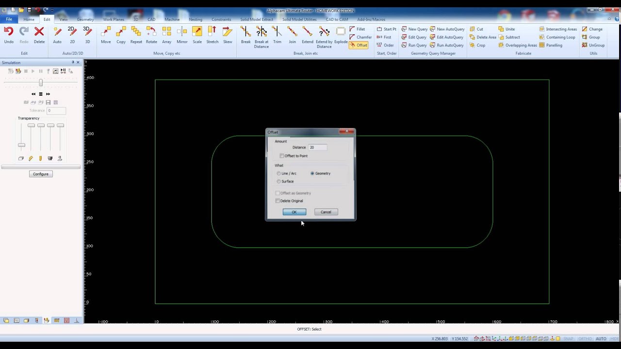 Alphacam - First step - Simple 2D drawing - YouTube