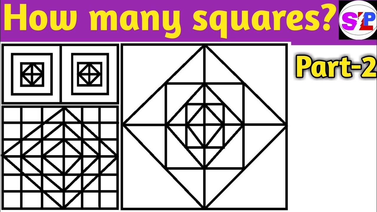 Easy and Best trick for counting squares Part-2 | SSC |RRB | IBPS ...
