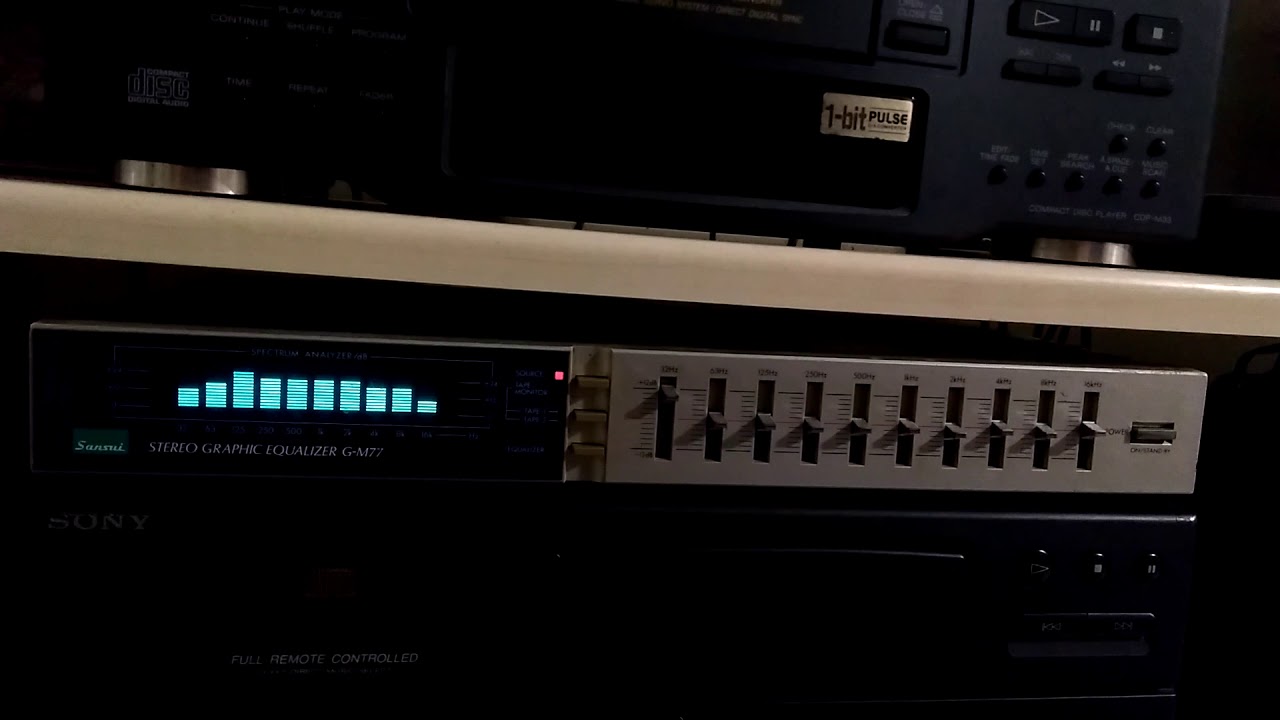 Equalizador Sansui G-M77 Spectrum Analyzer - YouTube