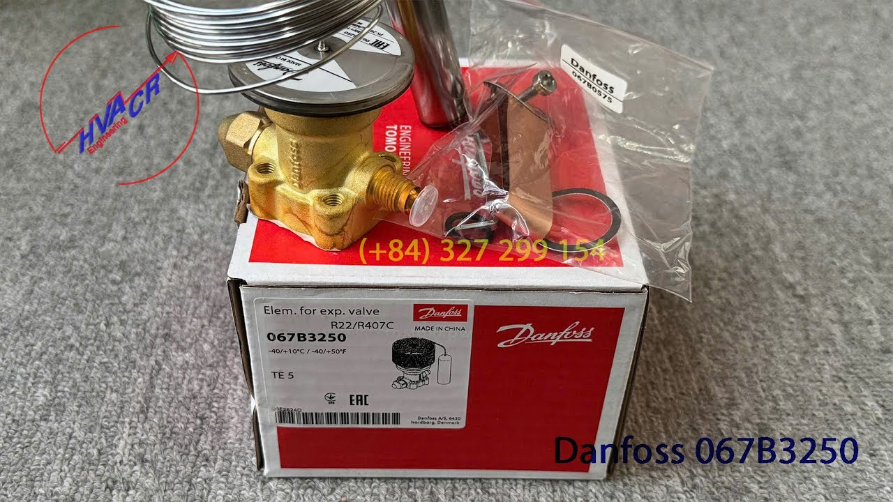 Danfoss TE5, 067B3250 Element for Expansion Valve - YouTube
