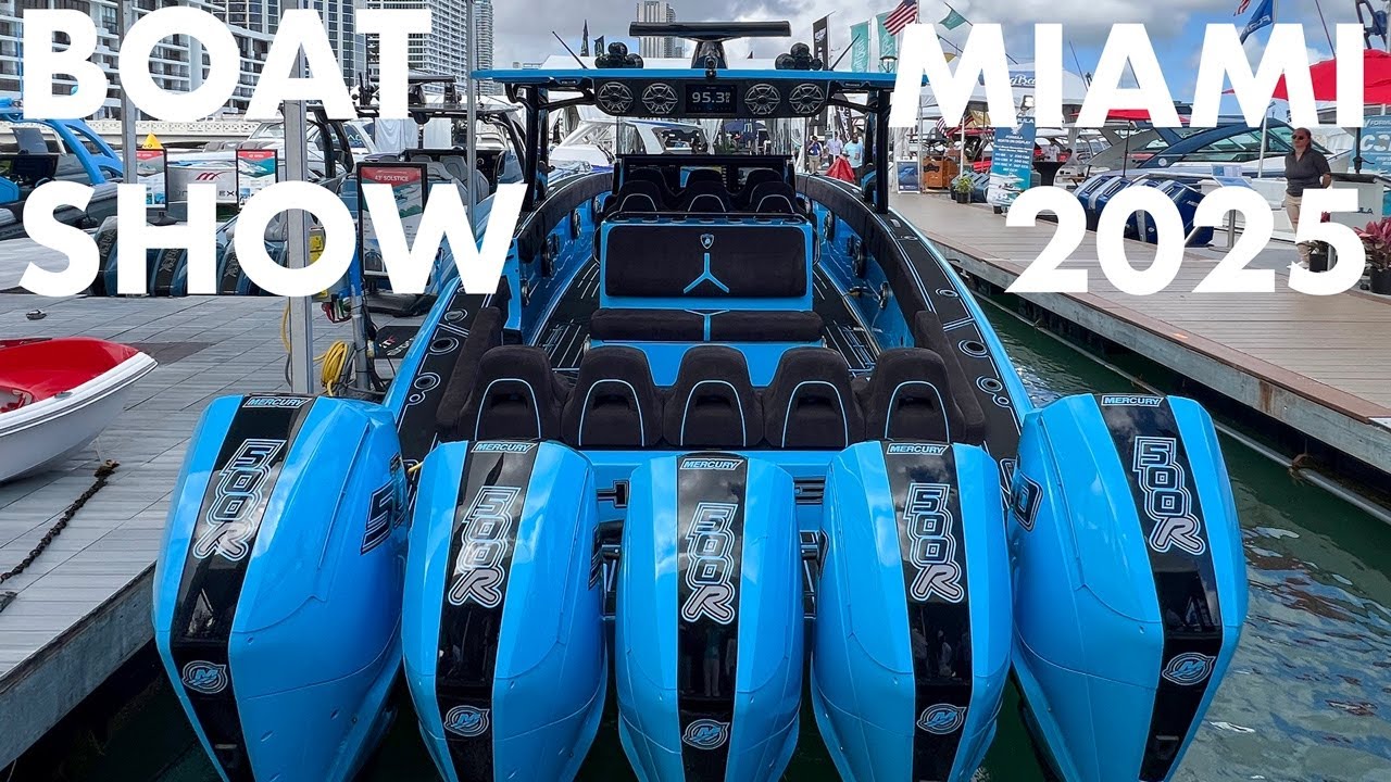Miami Boat Show 2025 LIVE Yacht & Boat Tours Herald Plaza - YouTube