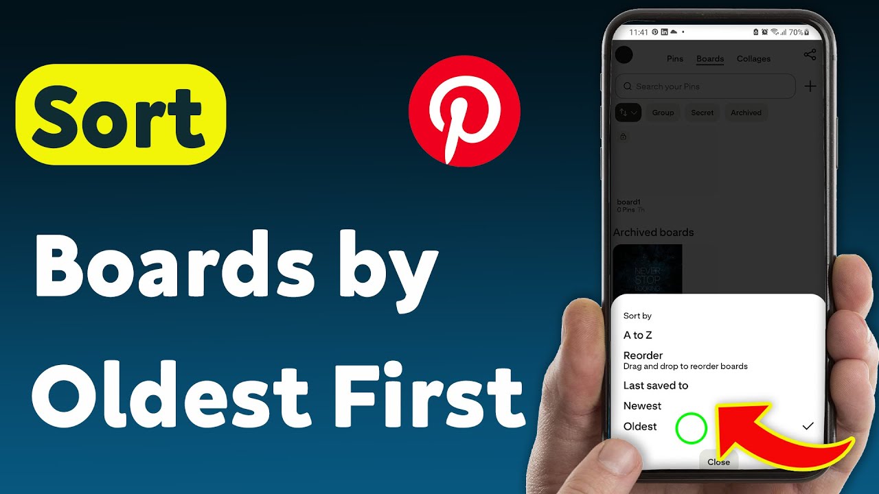 How to Sort Pinterest Boards by Oldest First (Updated) - YouTube