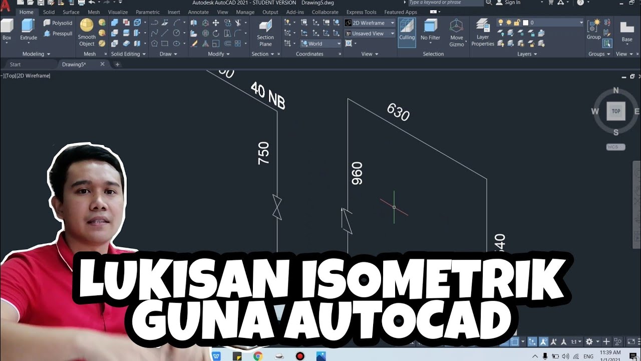 Lukisan Isometrik Guna AutoCAD - YouTube