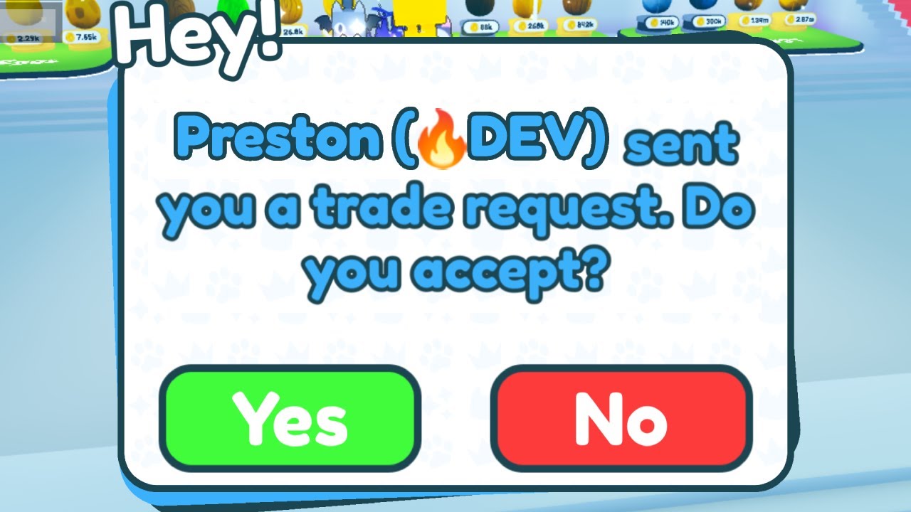 Preston Sent Me A Trade Request And THIS HAPPENED... (Pet Simulator X ...