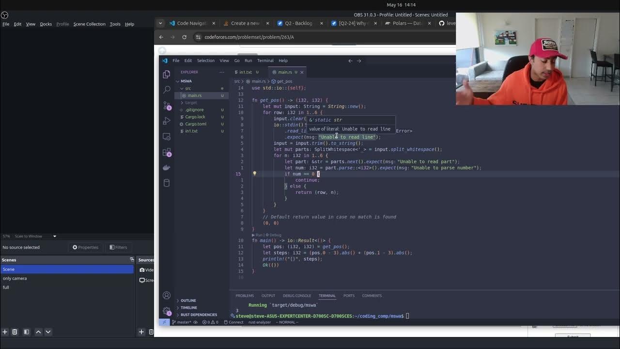 Beautiful Matrix Codeforces solved with Rust - YouTube