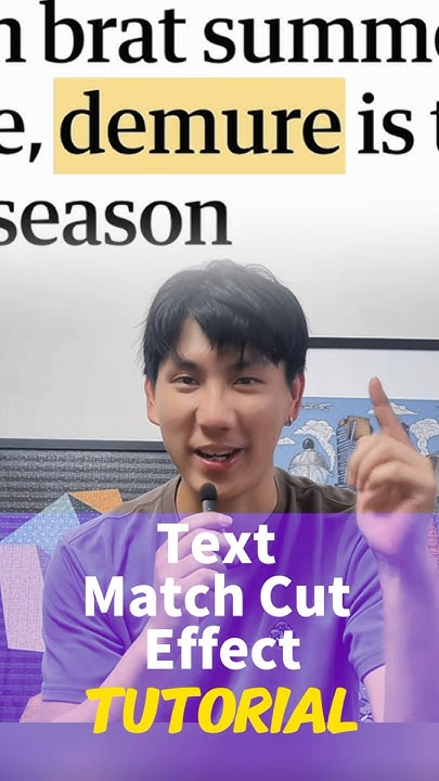 Here’s how you can do this text match cut effect with just CapCut # ...
