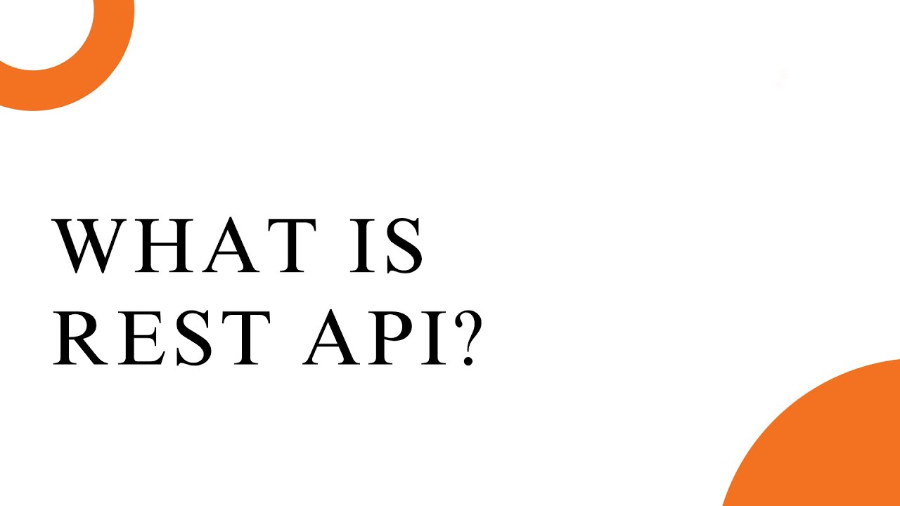 What Is Rest Api Youtube