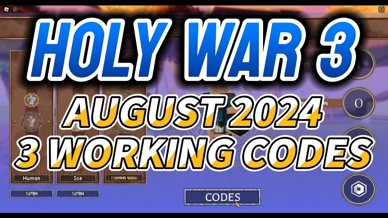[UPDATE] Holy War 3 All 3 Working Codes for August 2024 - YouTube