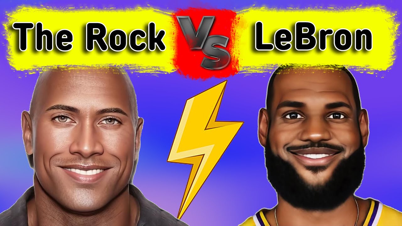 Dwayne The Rock Johnson vs LeBron James | Celebrity Battles - YouTube