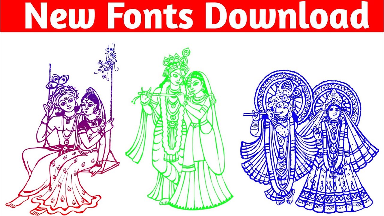 Radhakrishna ClipArt Fonts,How To Edit pickax, vyp production Technical ...