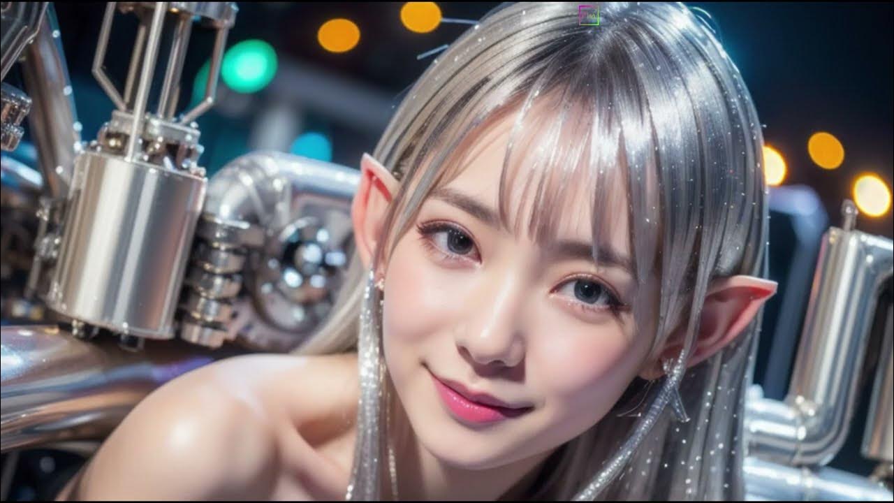 [ AI Art ] The elf-like androids living in the mechanical city. part1 ...