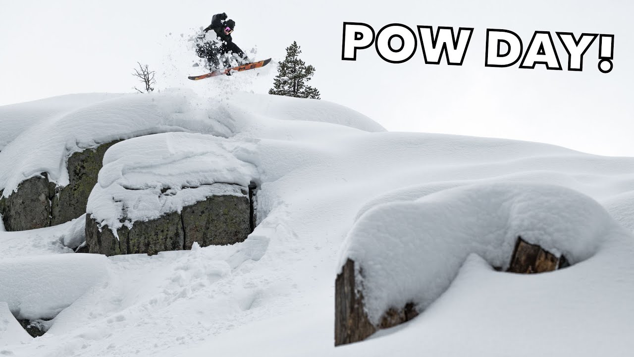 Snowboarding Untouched Pillow Lines at BOREAL Mountain! - YouTube