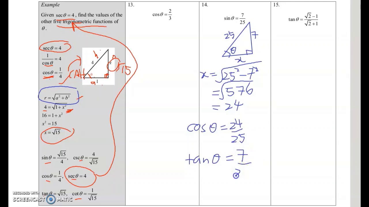 [part 2] 4.4 Right triangle trigonometry - YouTube
