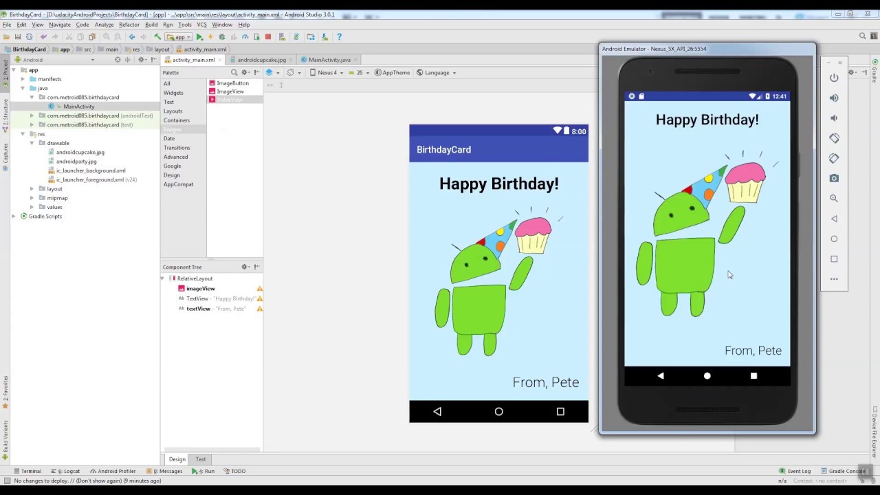 Android Greeting Card Project - Grow With Google - YouTube
