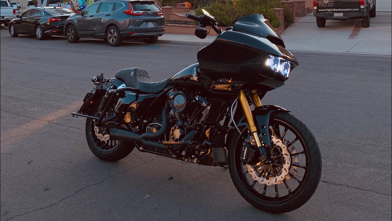 Performance Bagger startup w/ TBR exhaust and 475 S&S cam - YouTube