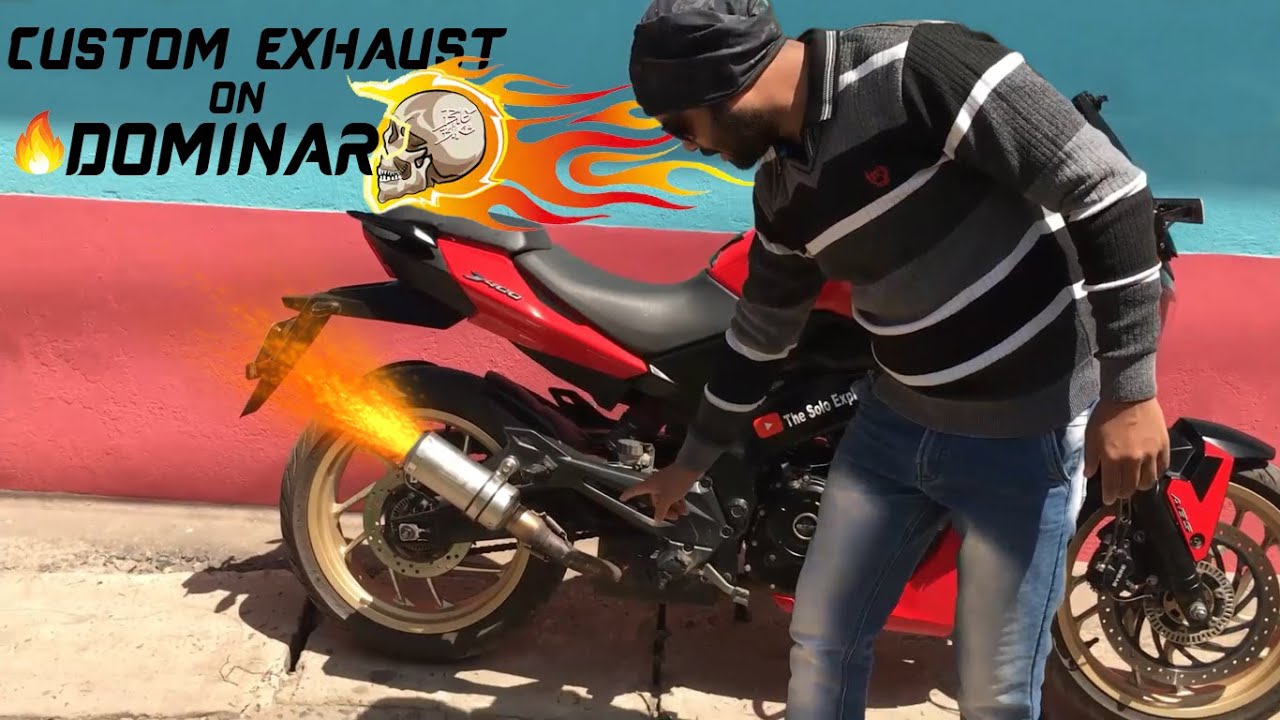 Custom Exhaust on Dominar 400 | The Solo Explorer - YouTube