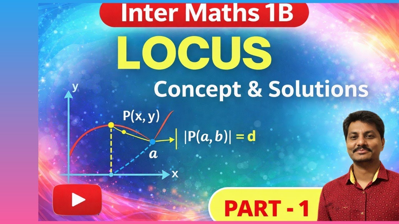 Locus|| Concept and Problems For Inter First Year Maths 1B Math lessons ...