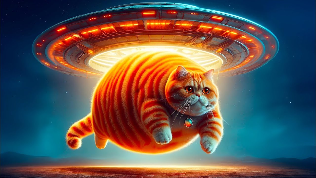 Fat Cat is kidnapped by aliens 😿 👽🛸 #cat #catsongs #catstory - YouTube